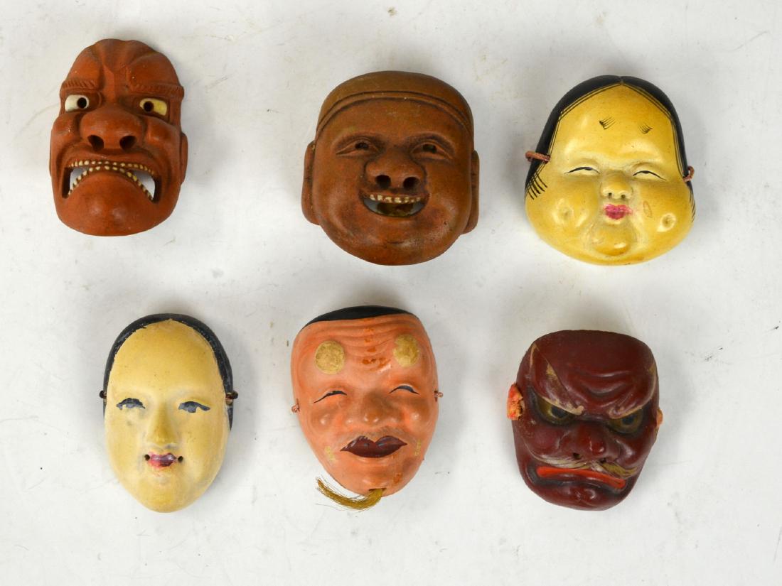 Six Japanese Miniature Masks