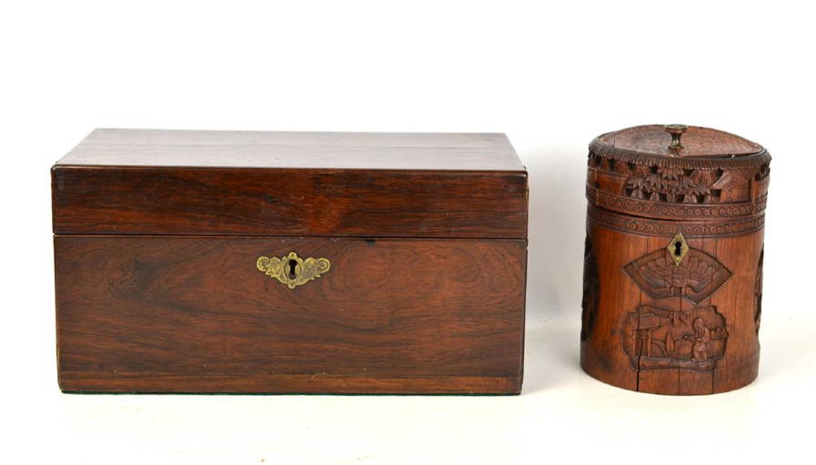 Chinese Bamboo Opium Box W.wood Box