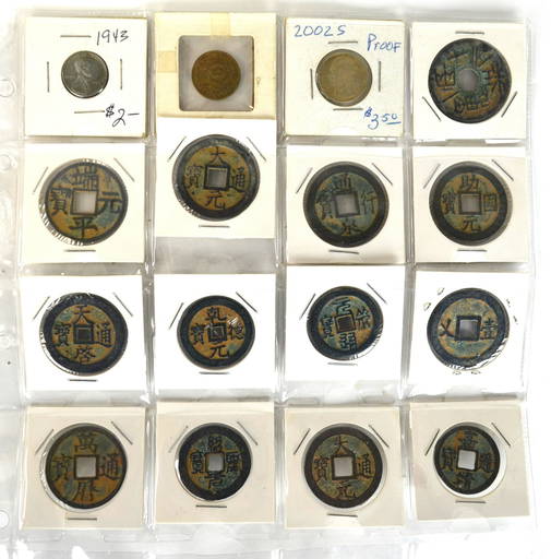 Group Of Sixteen Pcs Coins