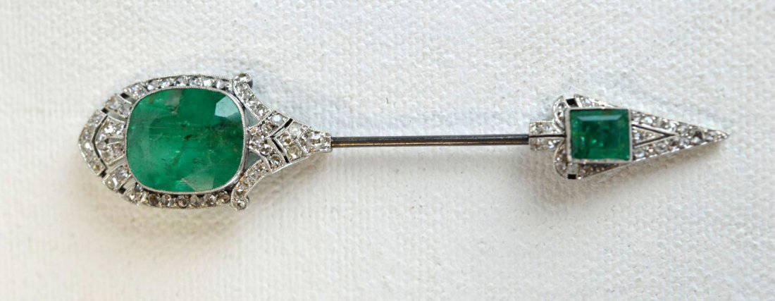 Very Fine Emerald & Diamond Antique Stick Pin - Jan 12, 2014 | The ...