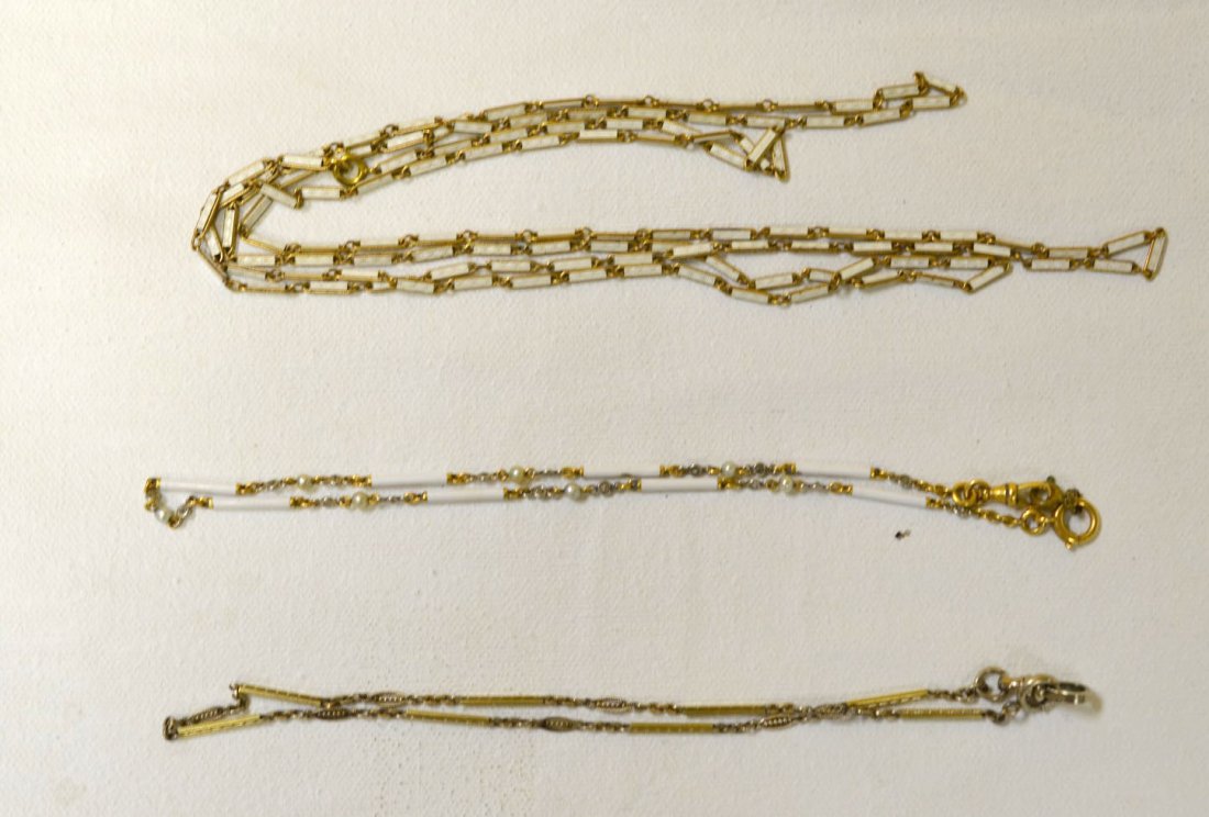 Three Vintage Pocket Watch Chains