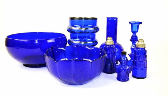 Cobalt Blue Figural George Washington Bottle