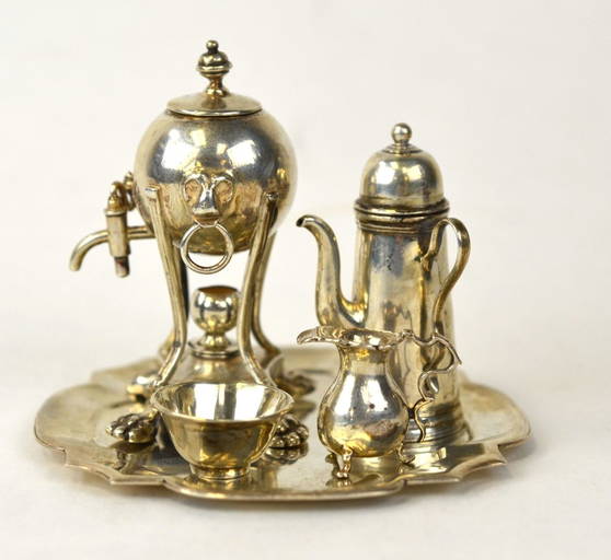 Mma Miniature Sterling Silver 5 Pc Tea Set