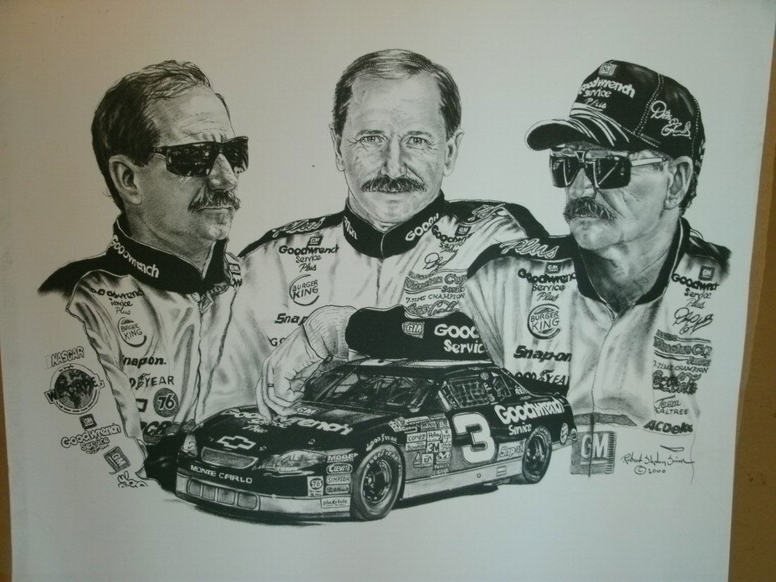016: Images Of Dale Earnhardt Sr. # 3 Signed Lithograph