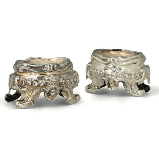 Two Silver Salt Bowls, Rome, 1700s