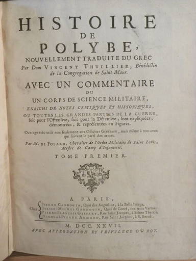 Vincent Thuillier Polybe, Histoire De Polybe