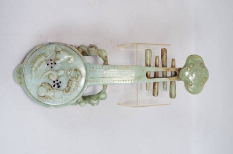 Chinese Carved Jade Miniature Musical Instruments