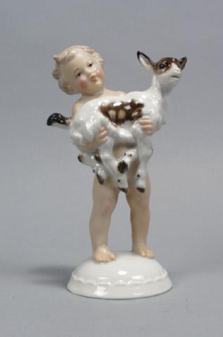 Rosenthal Porcelain Figurine of Boy with Goat,
