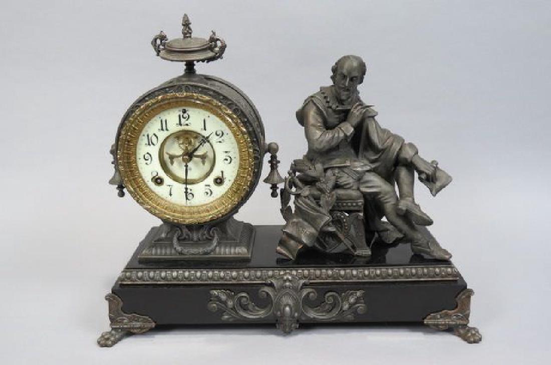 Ansonia Figural "Shakespeare" Mantle Clock,