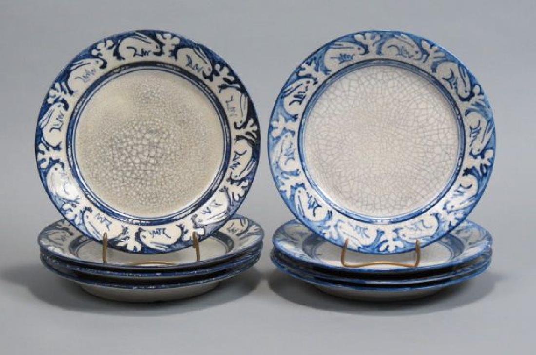 8 Dedham Pottery "rabbit" Plates