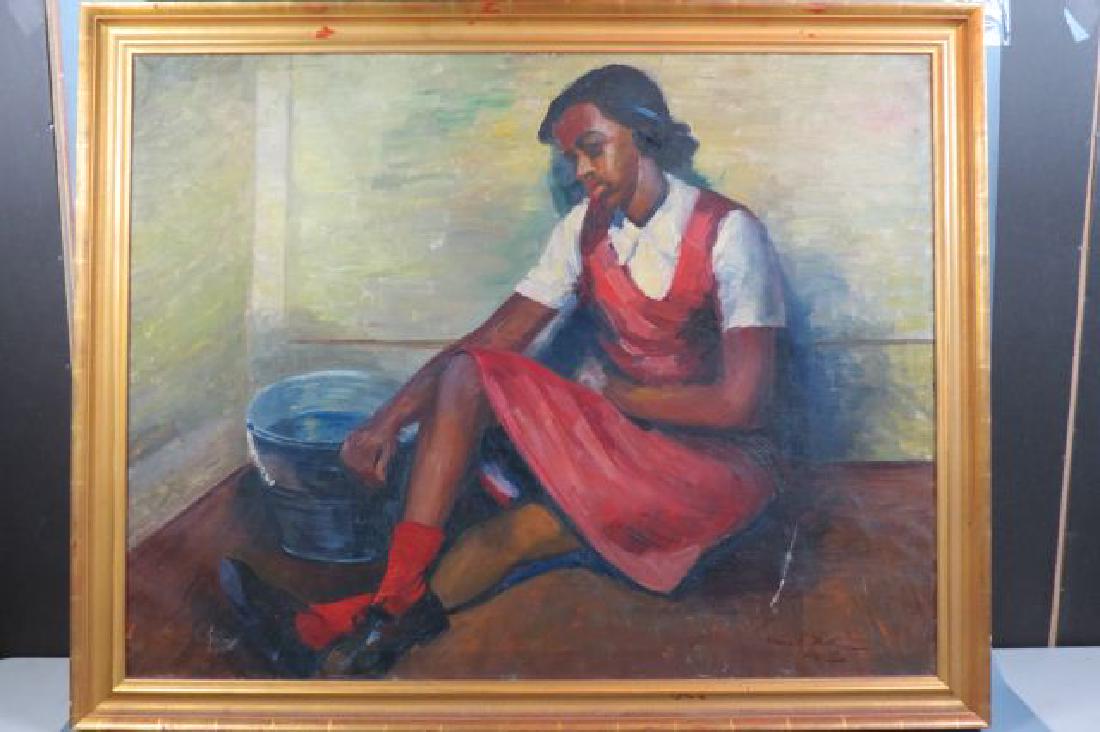 Anna Meltzer Painting of a Black Woman at Rest,