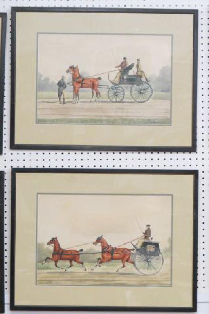 2 Richard Rosenbaum Watercolors Of Horse & Buggy,