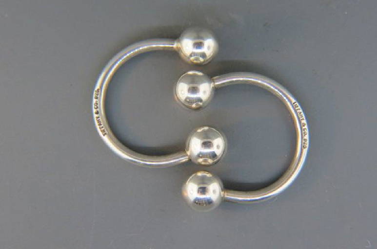 Pair Of Tiffany Sterling Silver Key Rings,