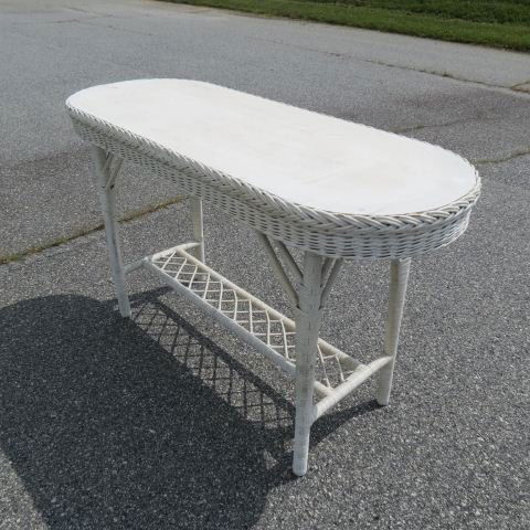 Antique Wicker Table,