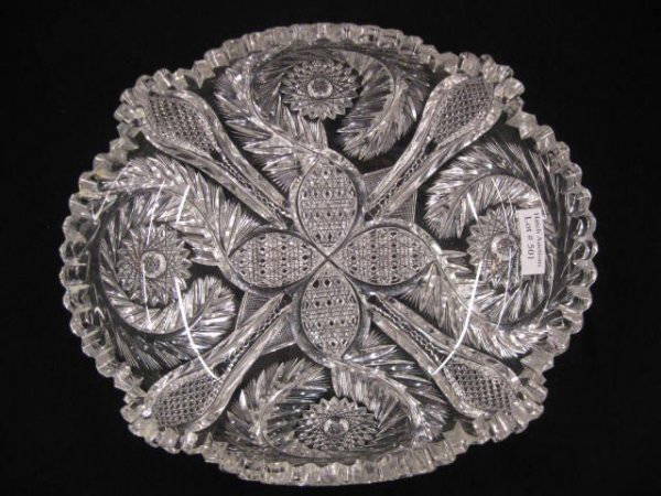 Brilliant Period Cut Glass Bowl, Gorgeous Cutwork