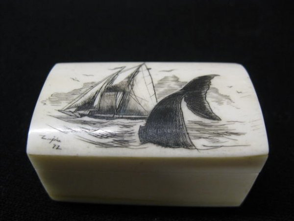 1179: Carved Whale Bone Scrimshaw Box, whaling scene, - Feb 27, 2010 ...