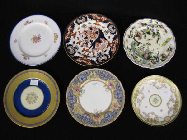 6 Fine Porcelain Plates;