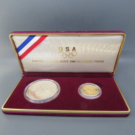 1988 Olympic Gold & Silver Coin Set, Proof,