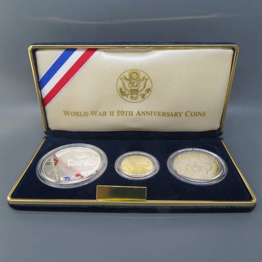 1991-95 World War II Gold & Silver Coin Set, proof (#0291A) on Feb 04 ...