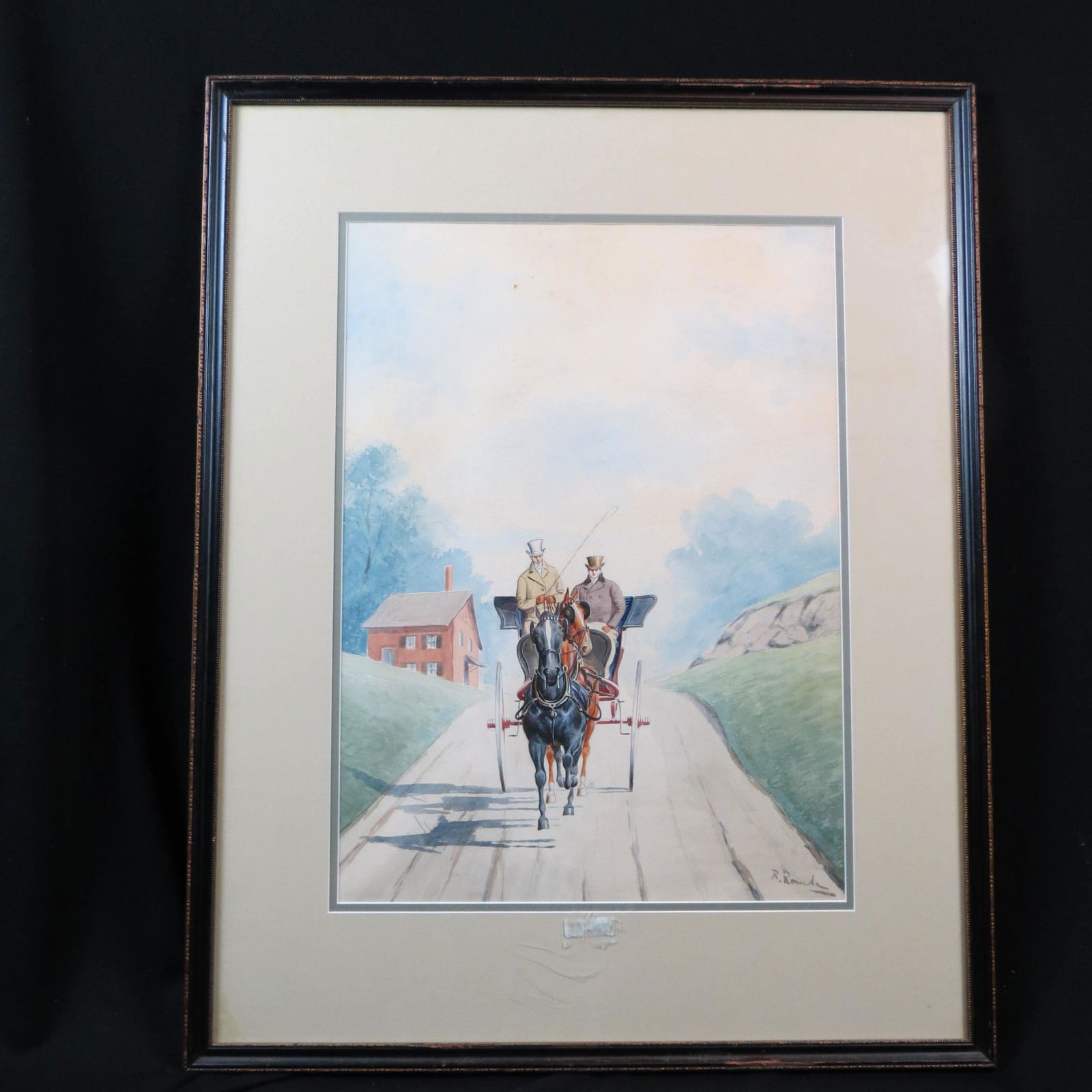 Richard Rosenbaum, watercolor, Buckboard & Riders, (#0527C) on Jul 09 ...