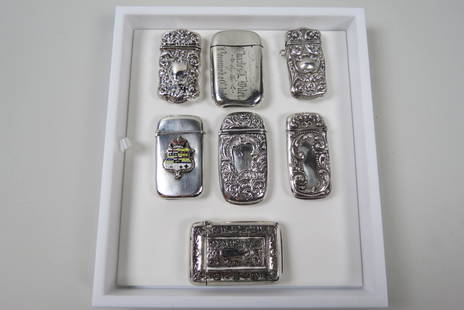 7 Sterling Silver Match Safes