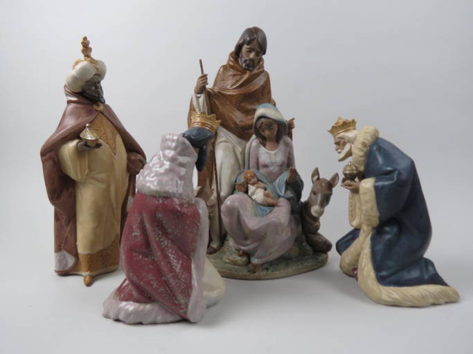 4 pc. Lladro Porcelain Nativity Set, - Nov 19, 2022 | Richard D. Hatch ...