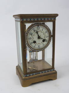 French Clock Crystal Regulator Mercury Pendulum