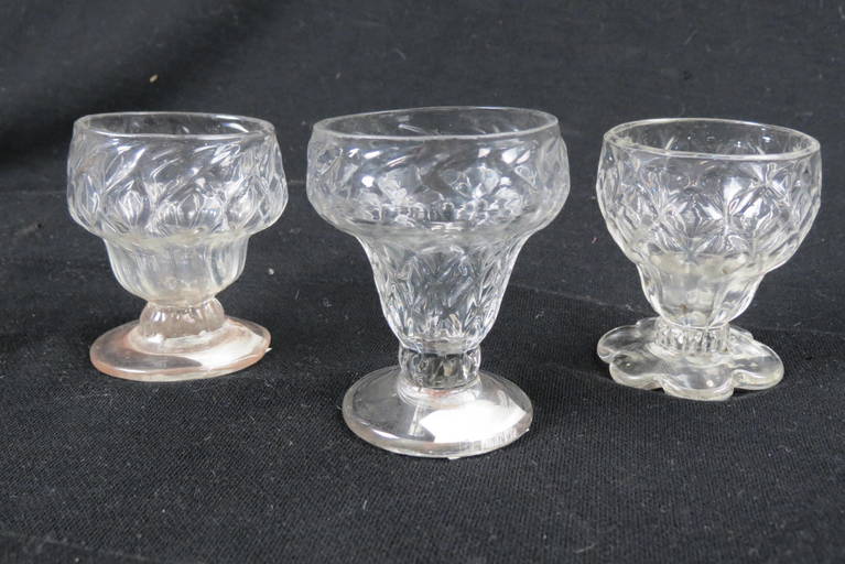 3 Early American Steigel Type Glass Salts, (#0547A) on Mar 11, 2023 ...