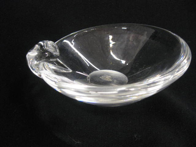 Steuben Crystal Ashtray, Signed, 5 1/4" Diameter,
