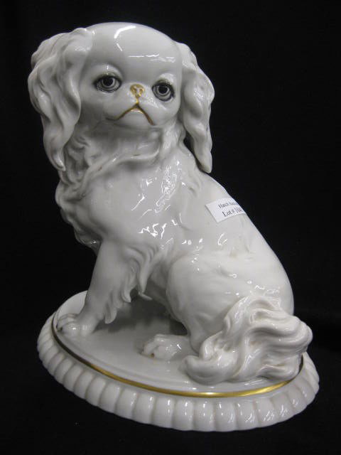Hertwig & Company Porcelain Figurine Of A Dog,