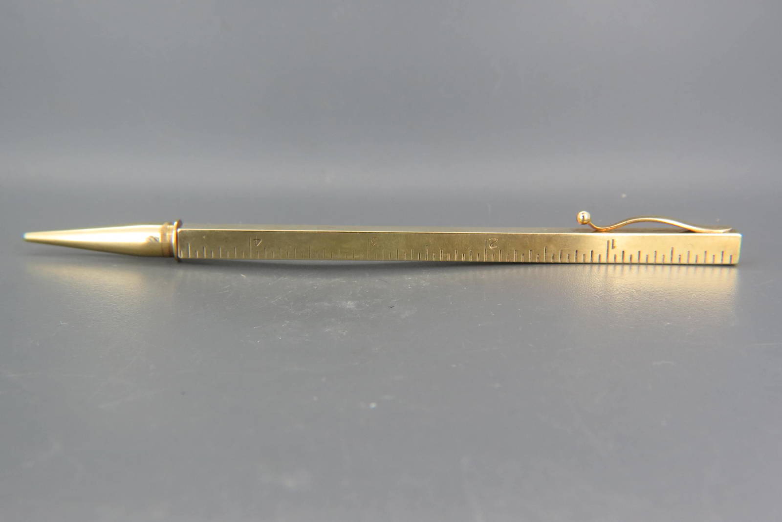 14k Gold Mechanical Pencil & Ruler Combination, Auction
