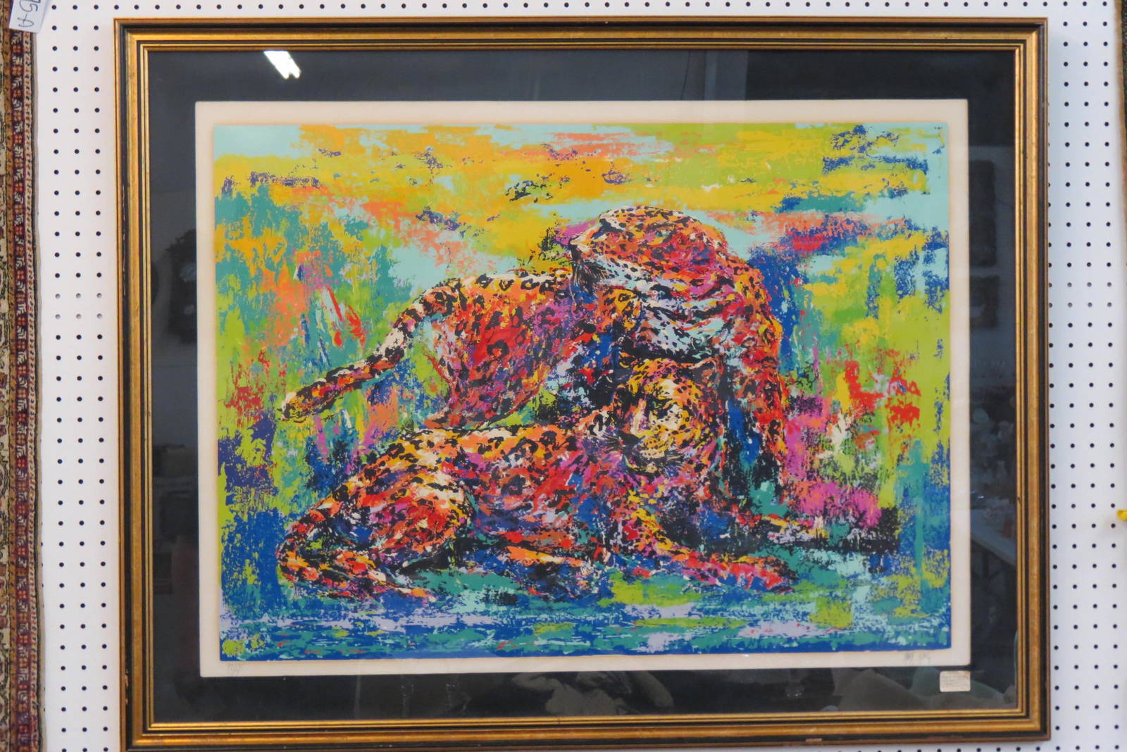 Mark King, Serigraph, "leopard", Auction