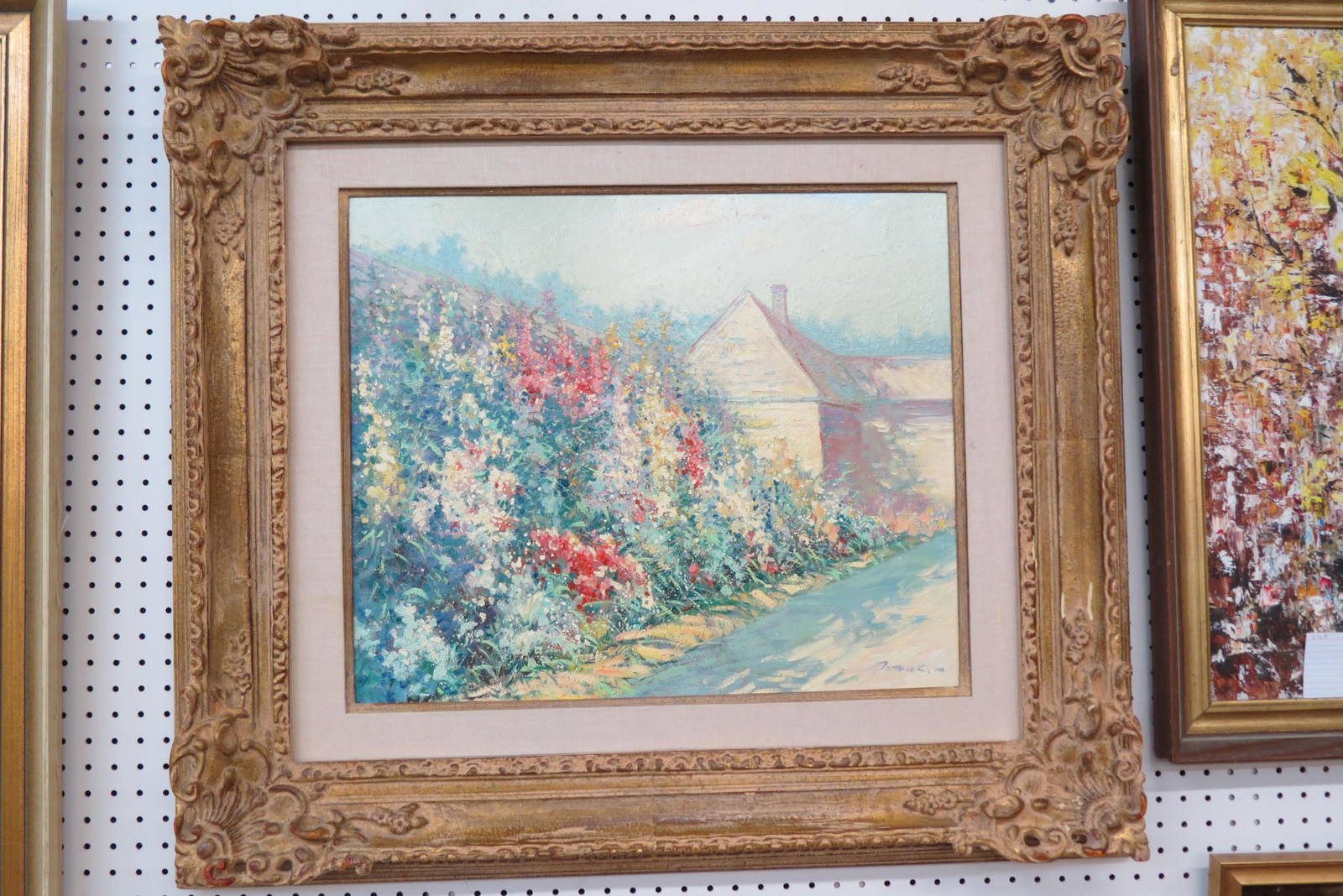 Patrick Mak, Oil, Impressionist Garden & Cottage, Auction