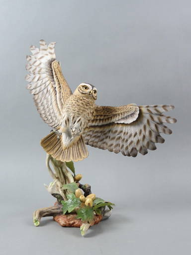 Boehm Porcelain Figurine "little Owl With Oak", Model #10166, #15 Of ...