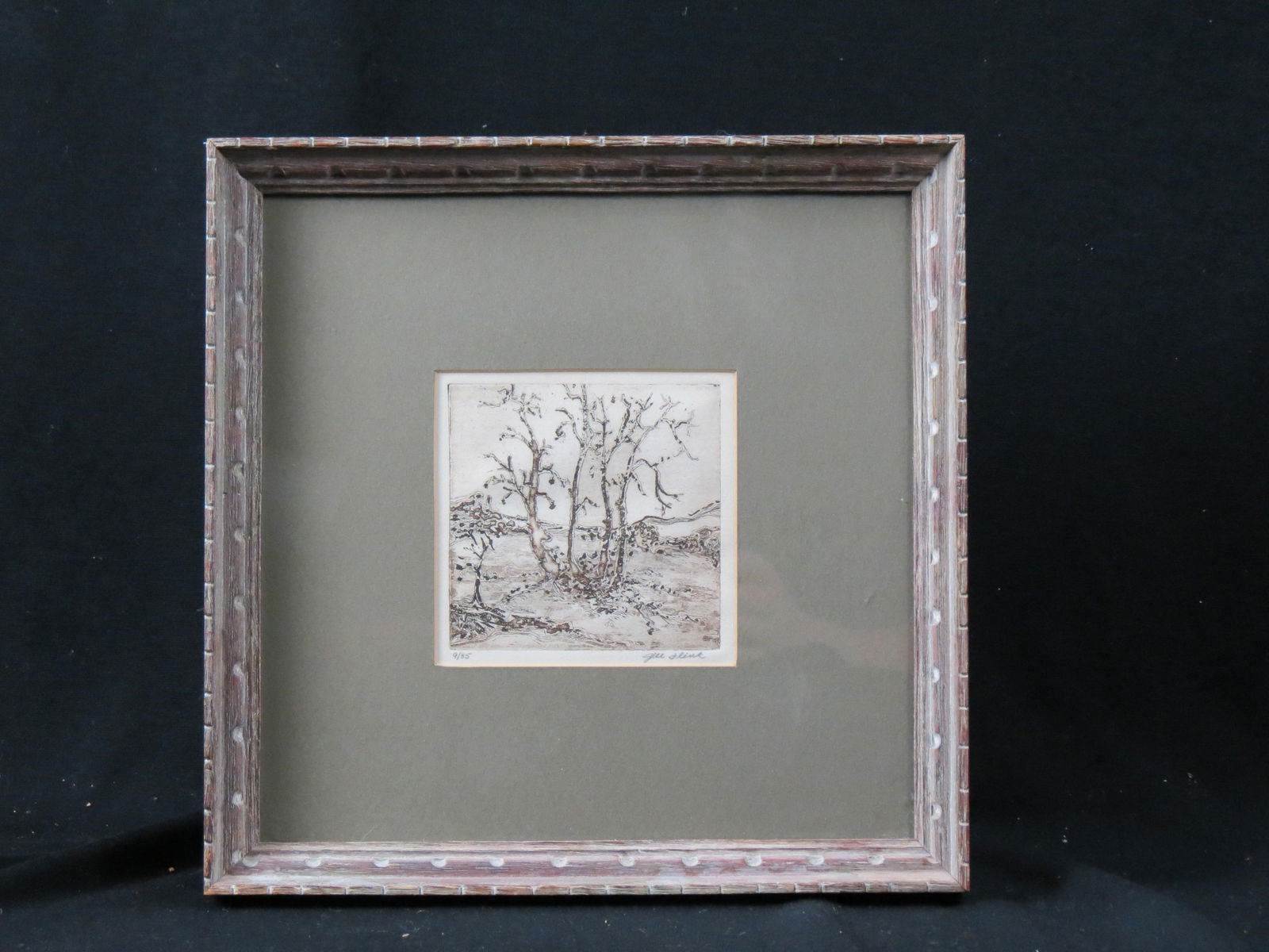 Jill Flink, Etching, Aquatint, "sugar Lift", Landscape With Trees ...