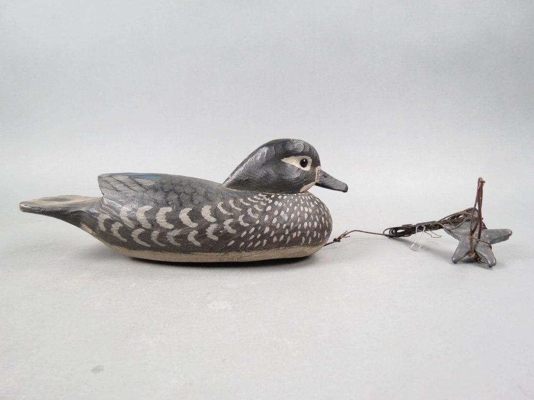 Carved & Painted Wooden Decoy By Steve Merritt,