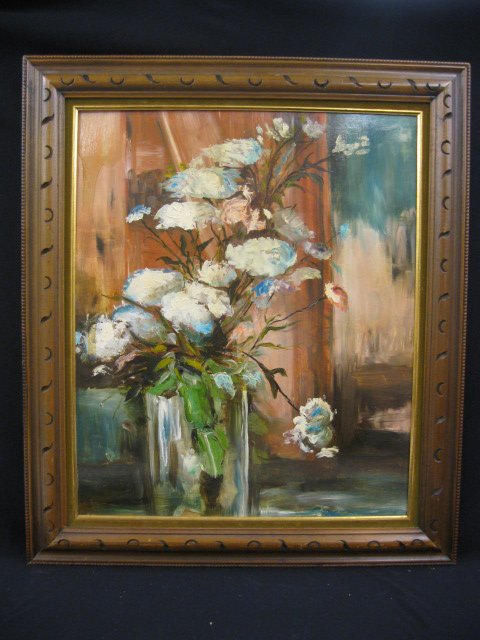 693: Marilyn Bendell, Oil, Floral Still Life,
