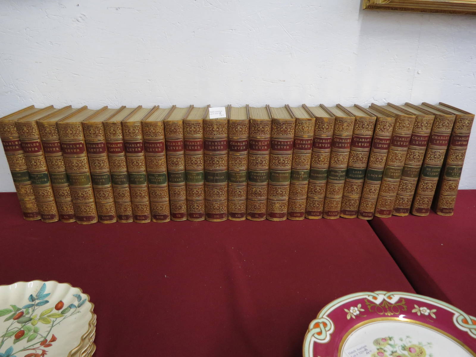 23 Volume Book Set "novels Of Charles Lever", Auction