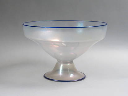 Steuben Art Glass Vase, Rose Cluthra, Auction