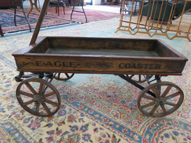 Antique "eagle Coaster" Wagon, All Original,