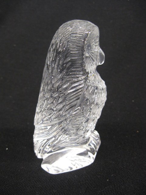 1120: Waterford Cut Crystal Owl Paperweight, : Lot 1120