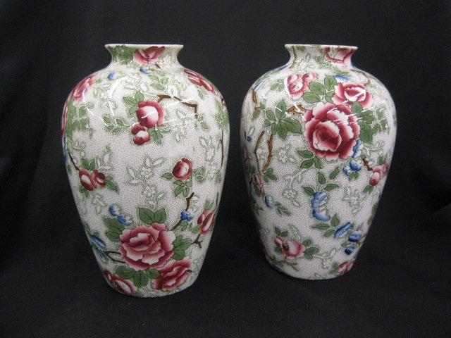 Pair of Albion Pottery "Chinese Rose" Vases, - Nov 17, 2012 | Richard D ...