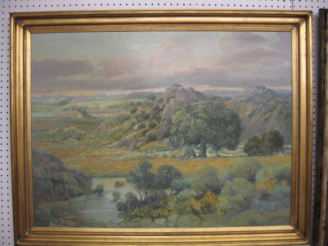 773: Edward Diffenderfer, oil, spring landscape,