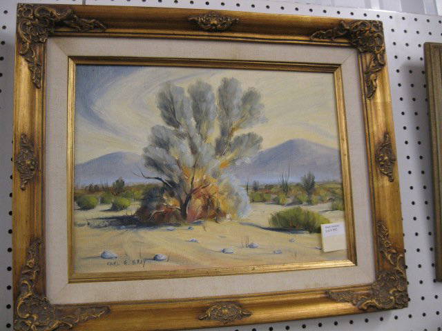 Carl G. Bray, Oil, Desert Scene,