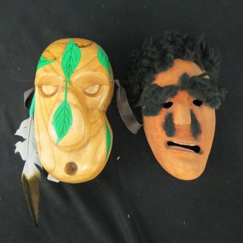 2 Cherokee Indian Masks;