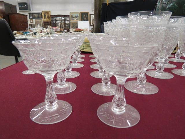 63 Pc. Seneca Cut Crystal Stemware Service For 12,