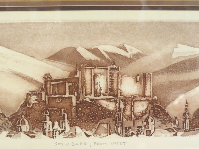 Mario Micossi, color etching,