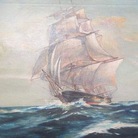 Capt. Bayard Fish Foulke, oil, sailing ship at sea - Nov 22, 2013 ...
