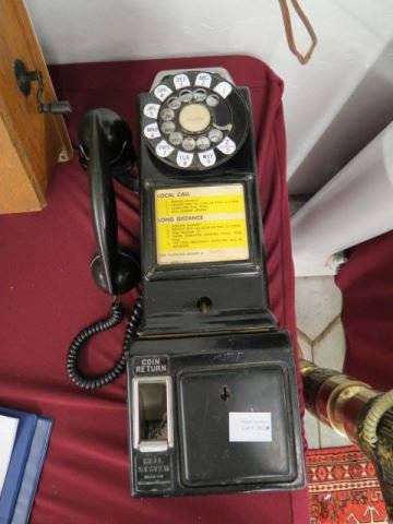 Vintage Bell Coin Operated Wall Phone,