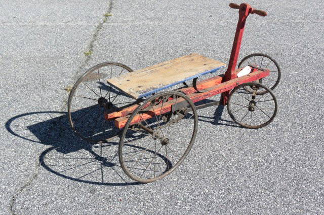 Antique "irish Mail" Toy Cart,